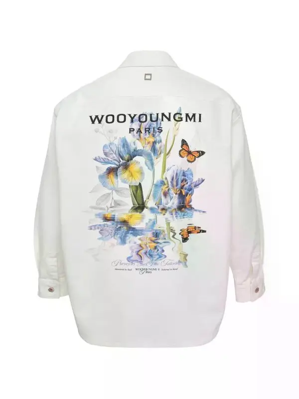 WOOYOUNGMI Shacket Back Floral-print Jacket