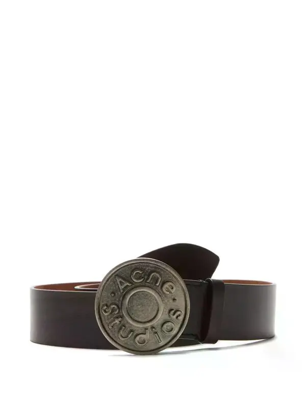 Acne Studios Round-buckle Leather Belt - Brown