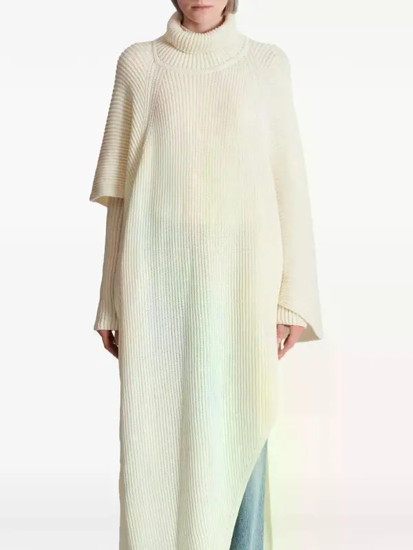 Balmain Asymmetric Knitted Cape