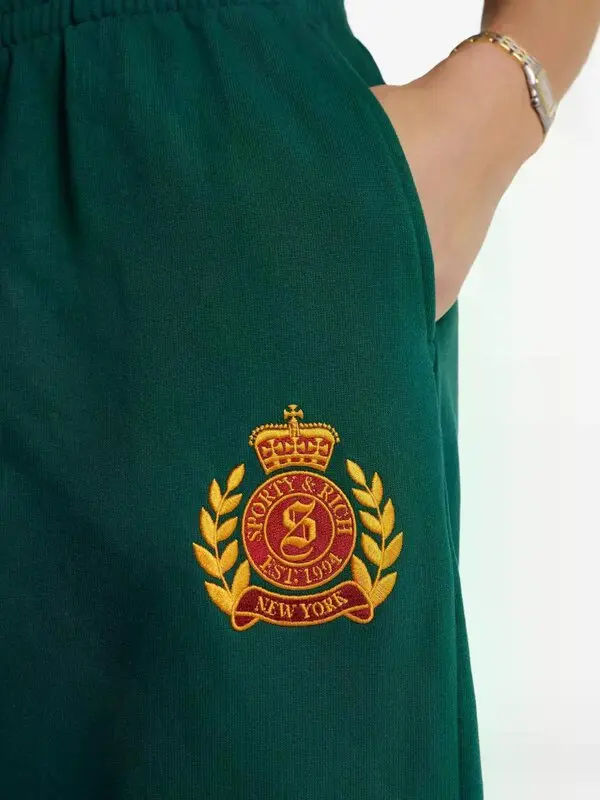 SPORTY & RICH Elasticated Logo Track Pants