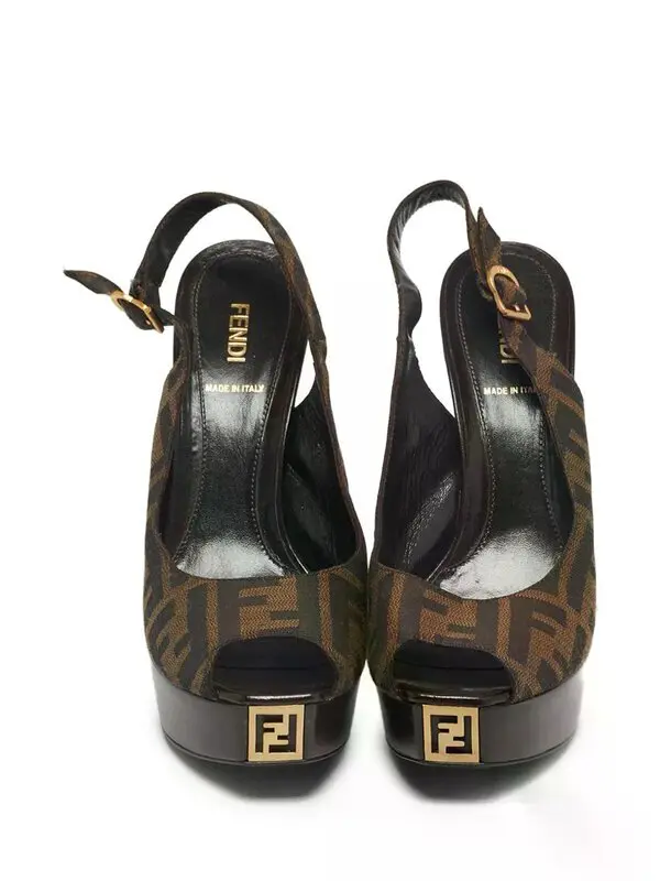 Fendi Zucca-motif Platform Sandals