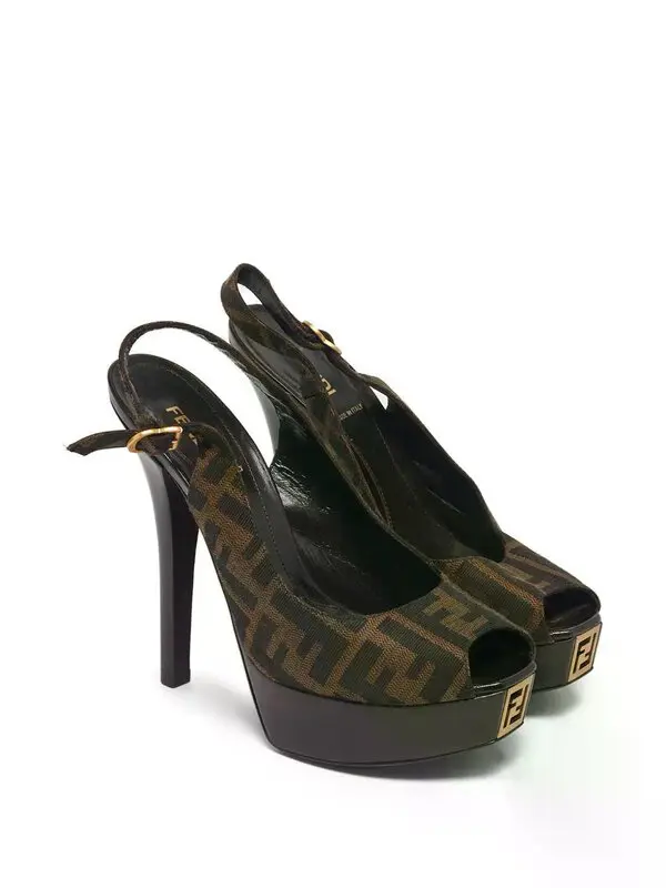 Fendi Zucca-motif Platform Sandals