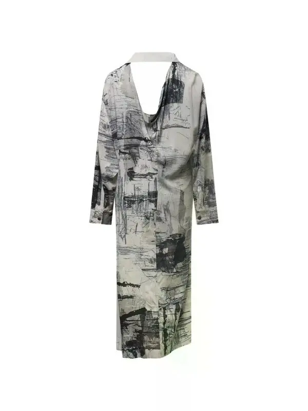 Yohji Yamamoto Printed Dress