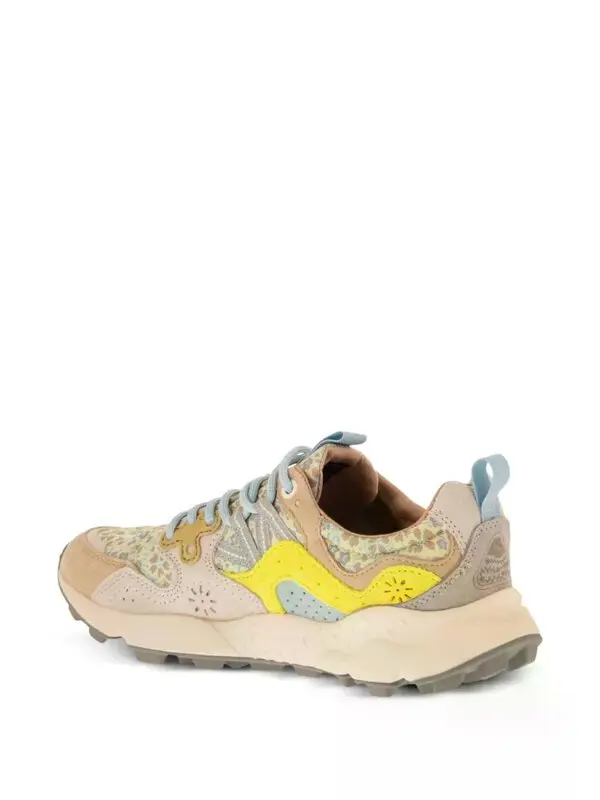 FLOWER MOUNTAIN Yamano 3 Floral-print Sneakers - Neutrals