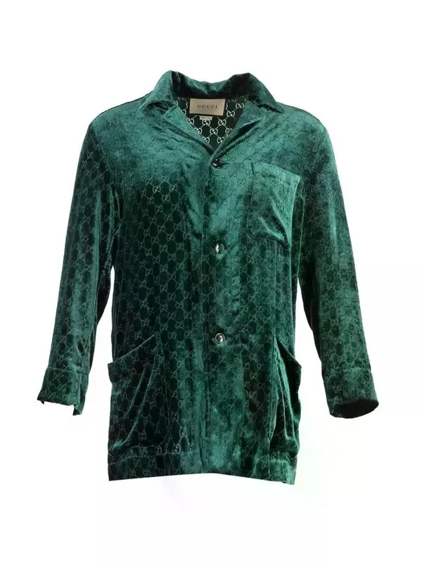 Gucci Velvet Gg Pattern Shirt