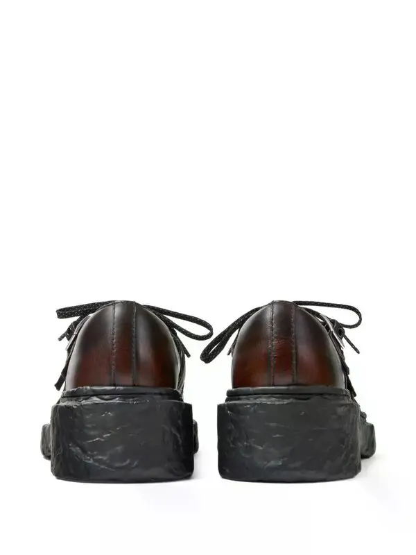 Camper Buckled Leather Loafers - Brown