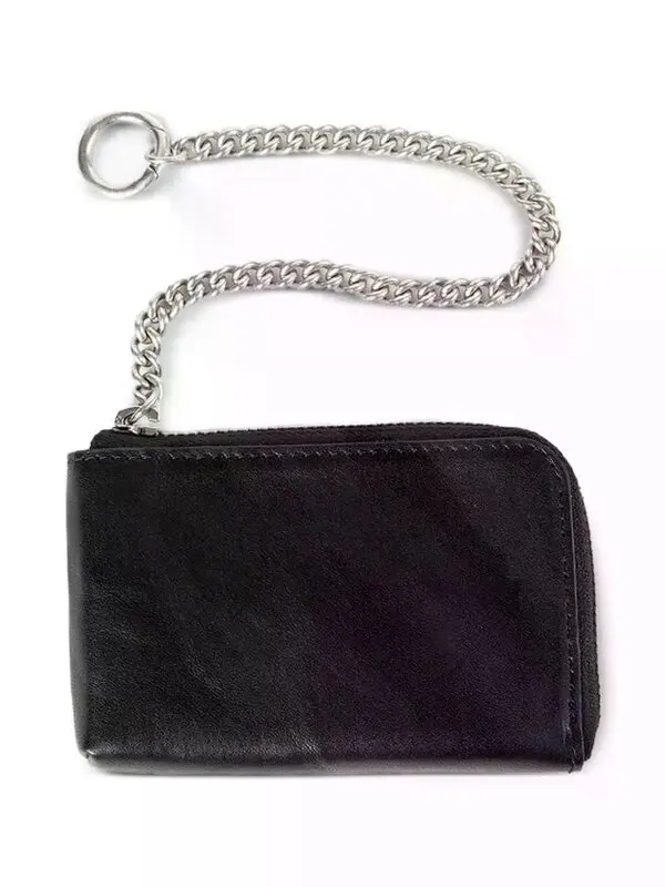 ANN DEMEULEMEESTER Tevje Chain Leather Wallet - Black
