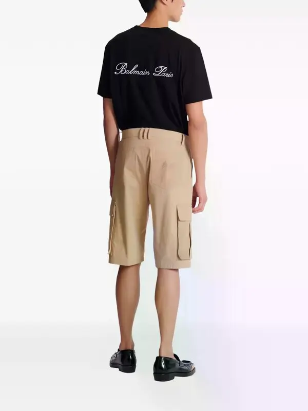 Balmain Cotton Cargo Bermuda Shorts - Neutrals