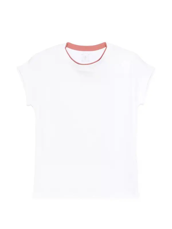 Eleventy Contrast Trim T-shirt - White