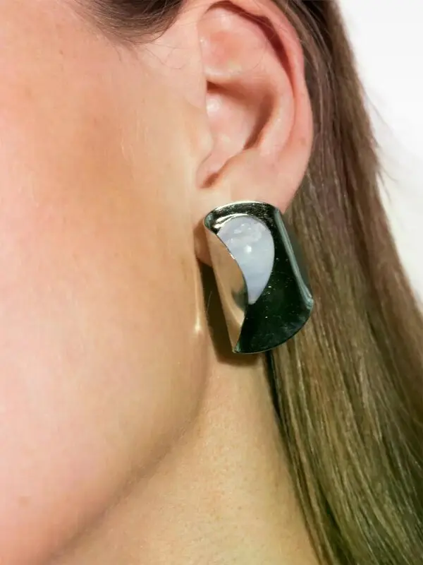 JENNIFER BEHR Keziah Agate Earrings - Silver
