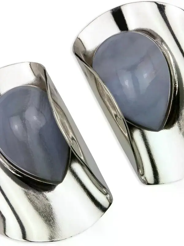 JENNIFER BEHR Keziah Agate Earrings - Silver