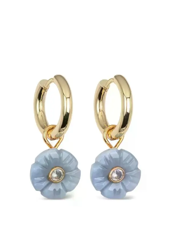 JENNIFER BEHR Lillian Flower Hoop Earrings - Gold