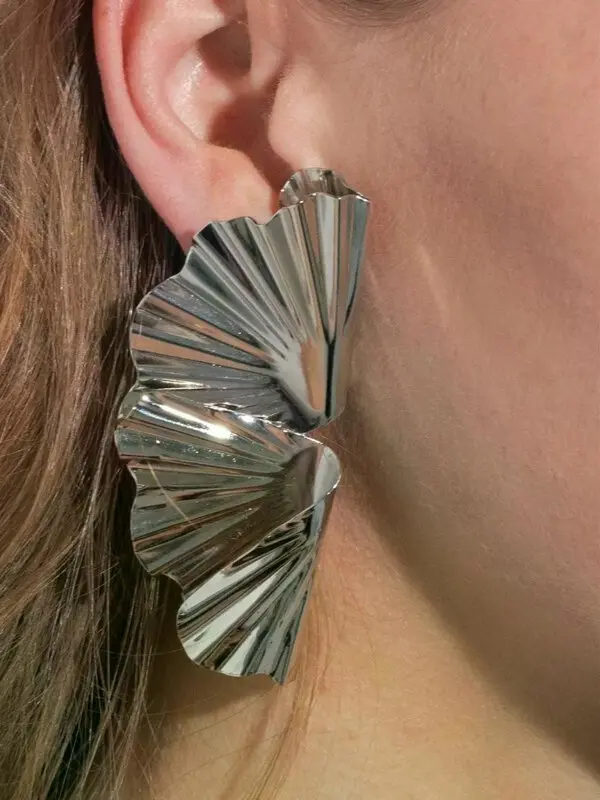 JENNIFER BEHR Darya Ruffled Clip-on Earrings