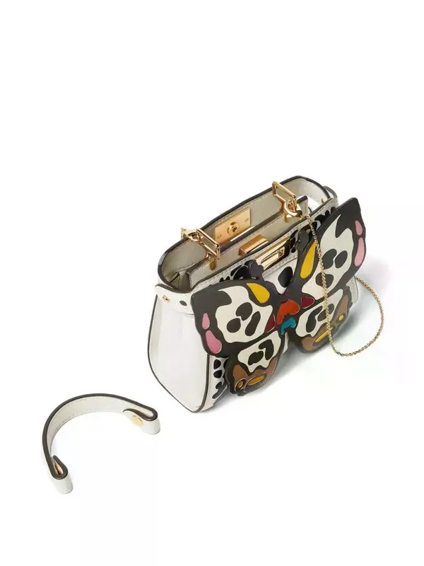 Fendi Nano Peekaboo Butterfly-motif Tote