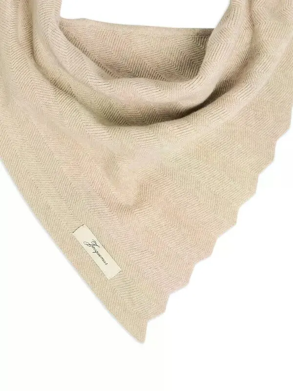 Jacquemus Logo-patch Scarf - Neutrals