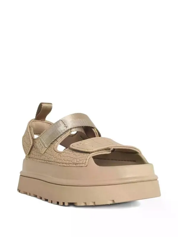 UGG Goldenglow Embossed Leather Sandals - Neutrals