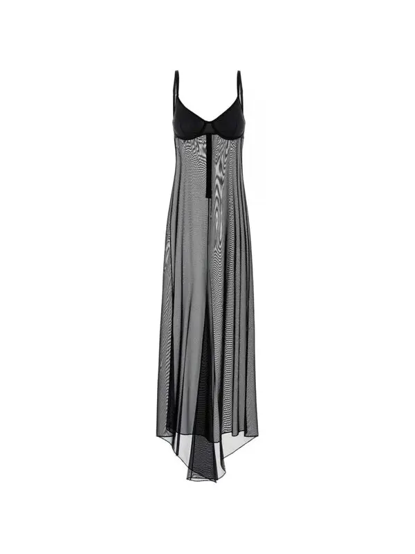 Balenciaga Stretch Tulle Dress - Black