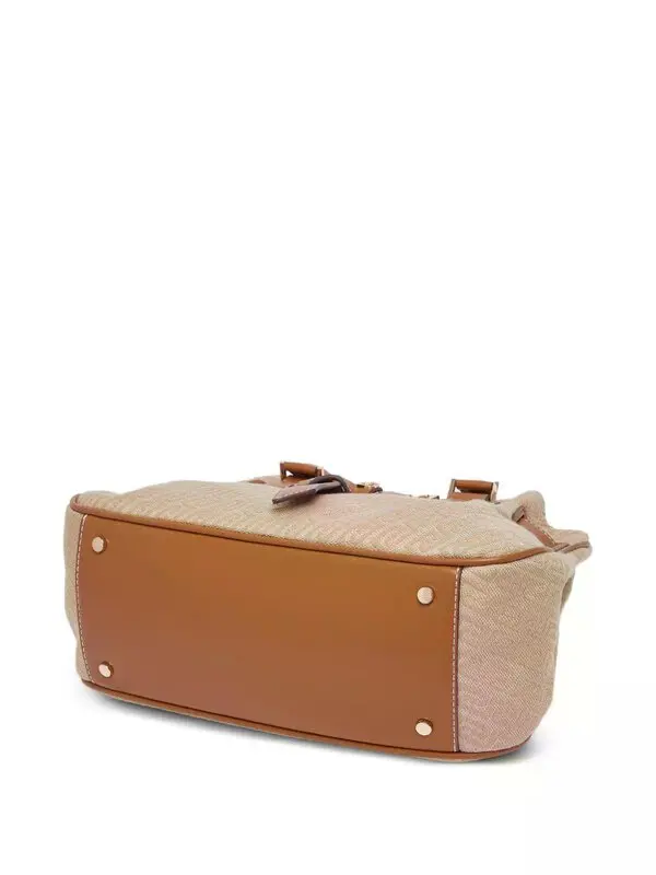 Liu Jo Jacquard Handbag With Decorative Buckle - Neutrals