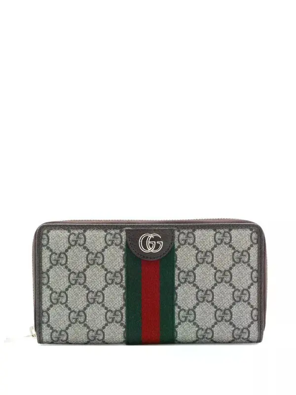 Gucci Ophidia Logo Web-stripe Wallet - Neutrals