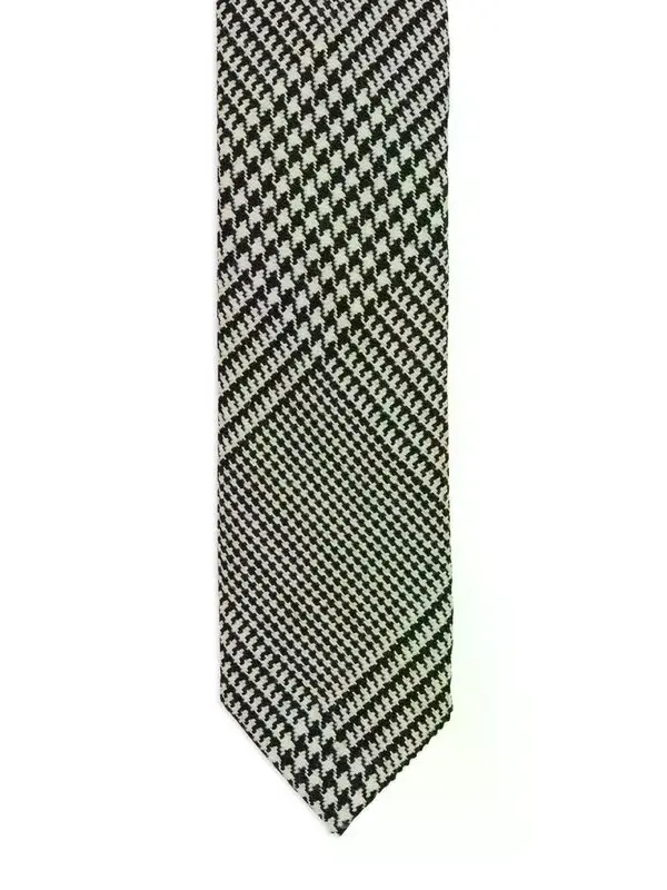 Balmain Prince Of Wales Printed Neck Tie - White