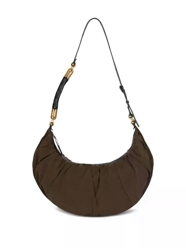 Balmain Eben Ruched Shoulder Bag - Brown