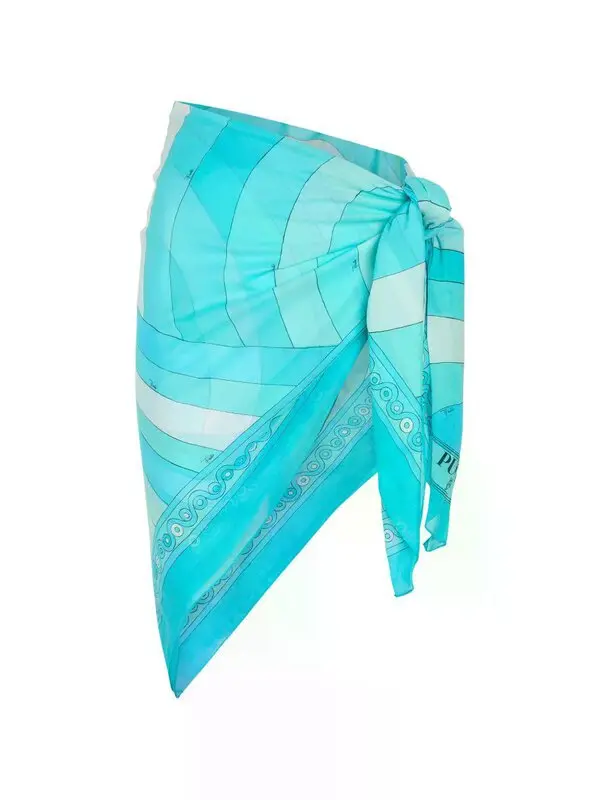 Emilio Pucci Graphic Print Sarong - Blue