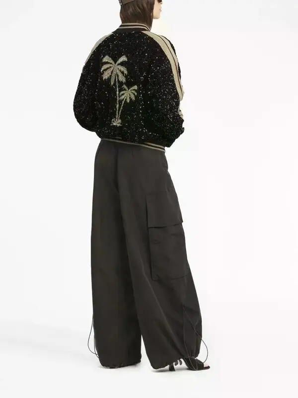 Palm Angels Sequin-embellished Bomber Jacket