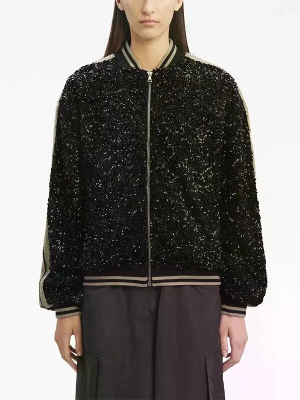 Palm Angels Sequin-embellished Bomber Jacket