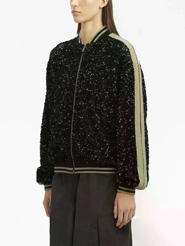 Palm Angels Sequin-embellished Bomber Jacket