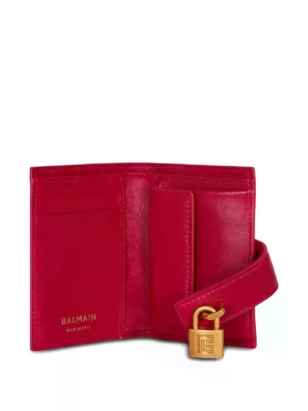 Balmain Padlock Leather Wallet