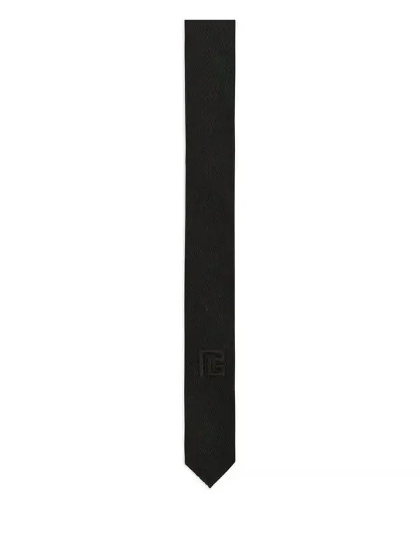 Balmain Slim Wool Tie - Black