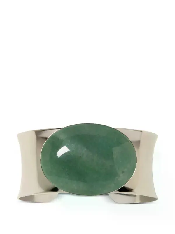 JENNIFER BEHR Oval Stone Cuff Bracelet - Silver