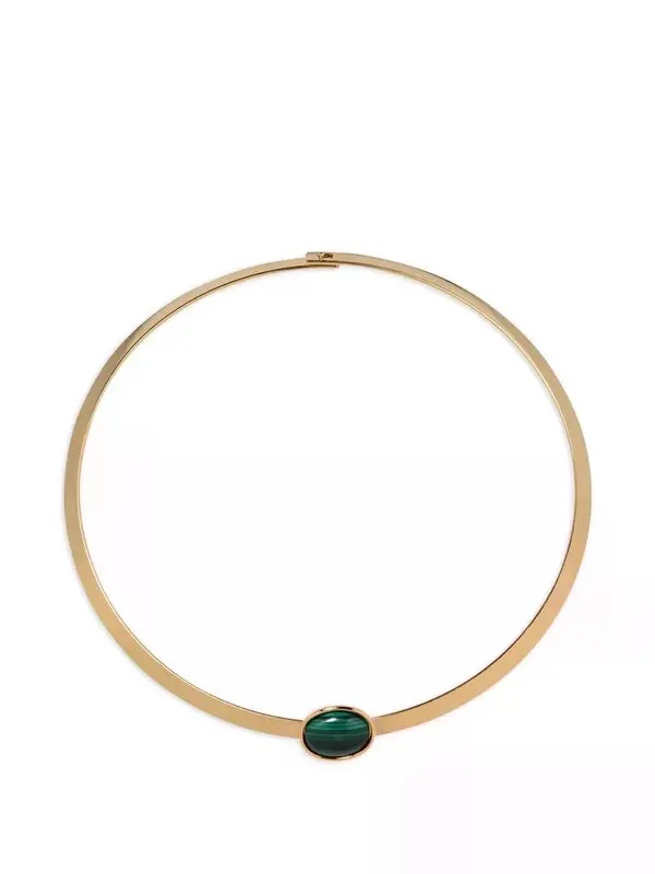 JENNIFER BEHR Elaine Malachite Collar Necklace - Gold