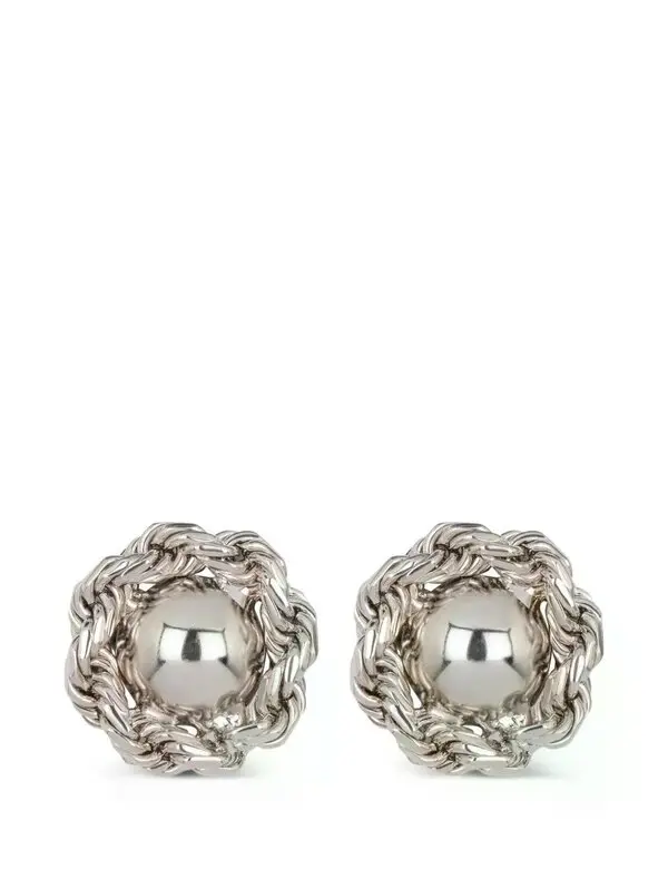 JENNIFER BEHR Caryann Rope Earrings - Silver