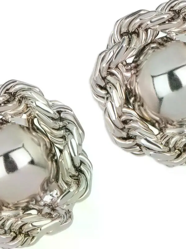 JENNIFER BEHR Caryann Rope Earrings - Silver