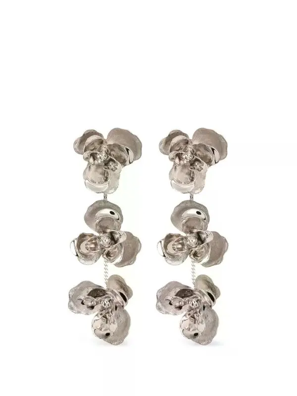 JENNIFER BEHR Braelynn Floral Drop Earrings - Silver