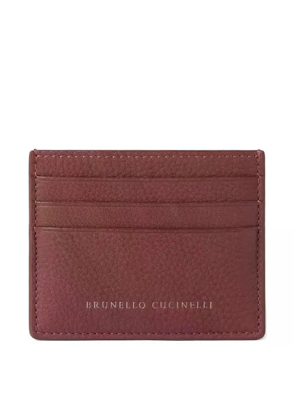 Brunello Cucinelli Leather Card Holder - Red