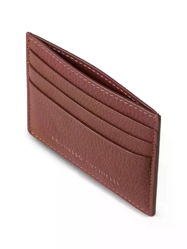 Brunello Cucinelli Leather Card Holder - Red