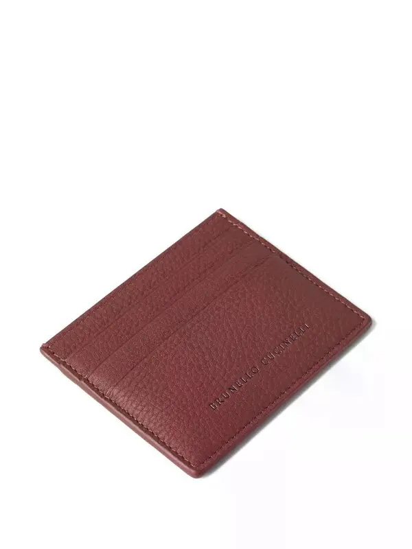 Brunello Cucinelli Leather Card Holder - Red