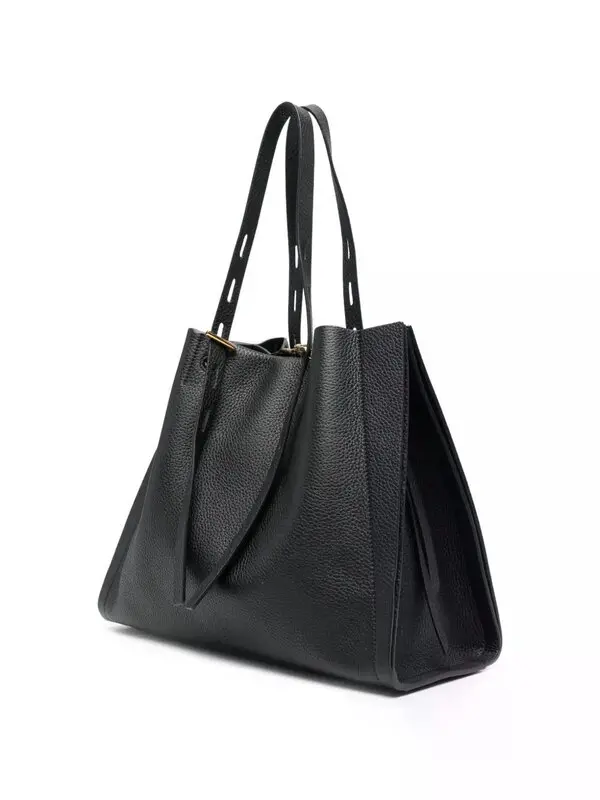 MINOBOSSI Textured Leather Shoulder Bag - Black