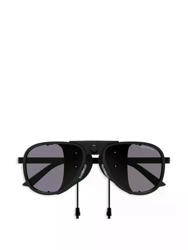 Montblanc Side-shields Pilot Sunglasses - Black