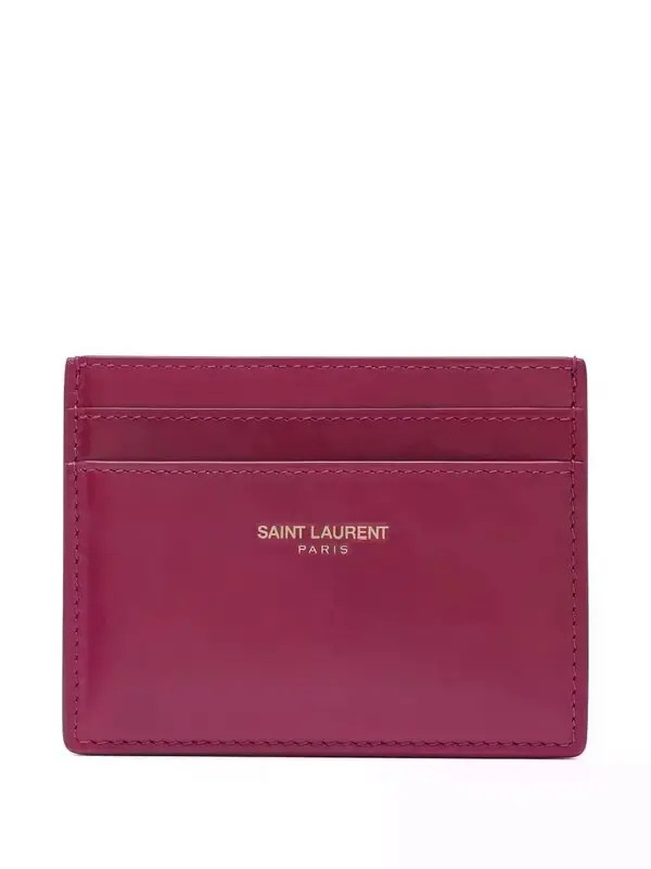 Saint Laurent Stitched Cardholder - Pink