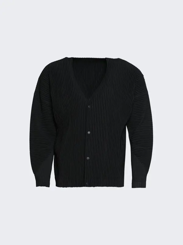 HOMME PLISSÃ ISSEY MIYAKE Pleated Cardigan - Black