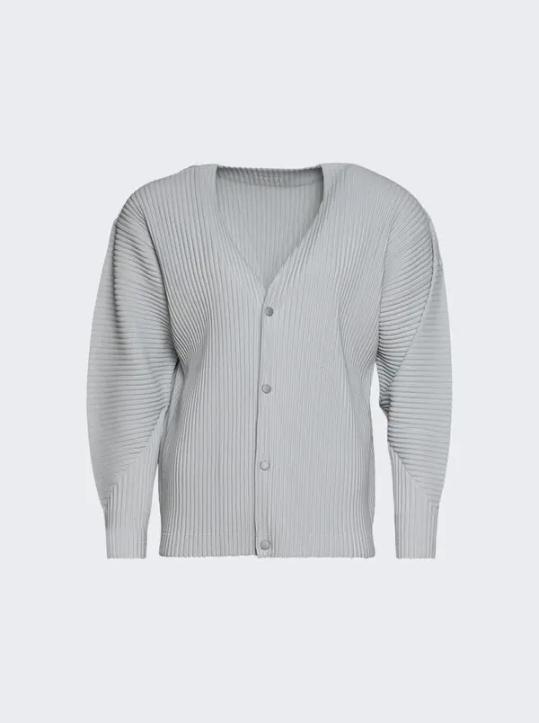 Issey Miyake Pleated Cardigan - Gray