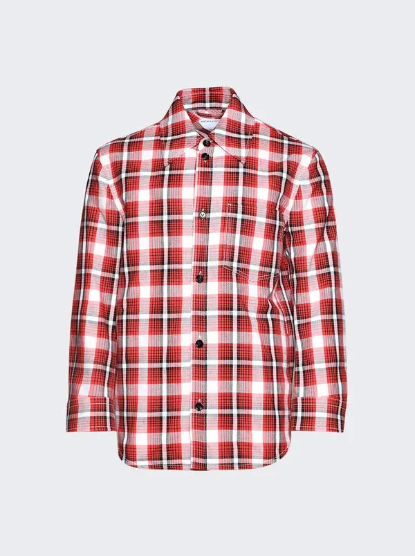 Bottega Veneta Overshirt Tomato And Chalk