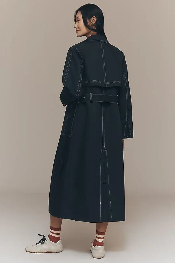 ALIGNE Belted Organic Cotton Trench Coat