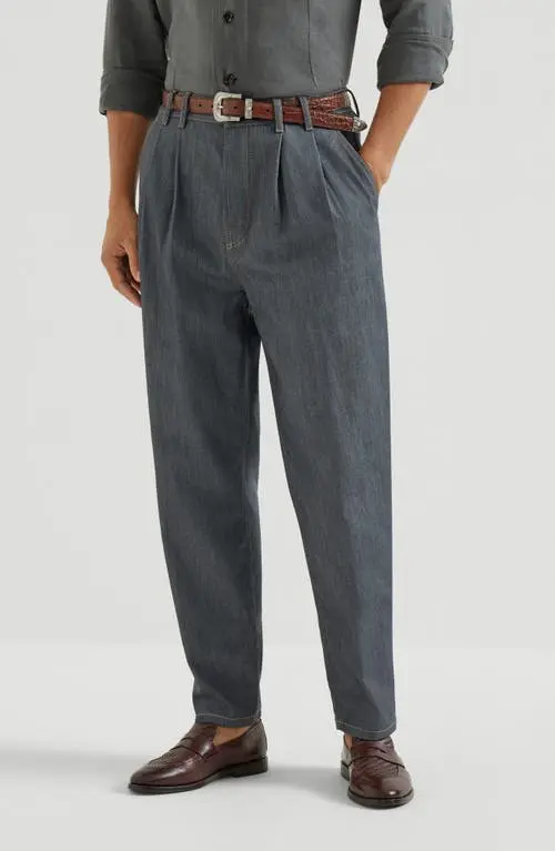 Brunello Cucinelli Comfort Denim Trousers - Medium Grey