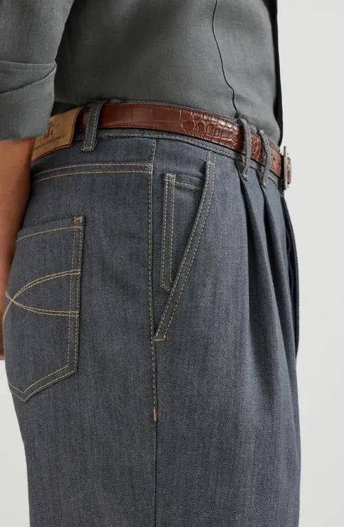 Brunello Cucinelli Comfort Denim Trousers - Medium Grey