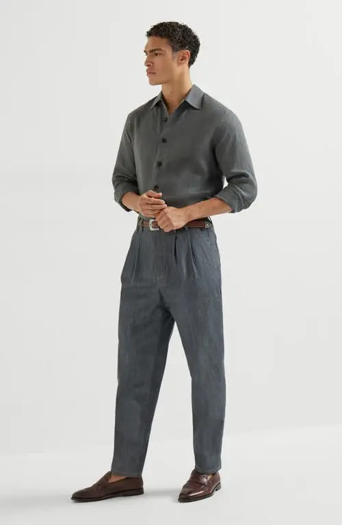 Brunello Cucinelli Comfort Denim Trousers - Medium Grey