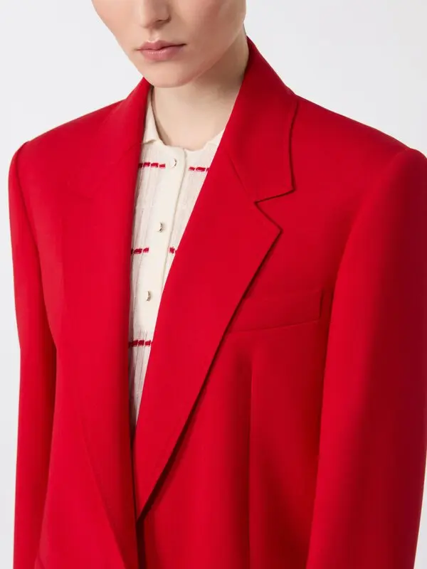 Max Mara Single-breasted Stretch Wool Blazer